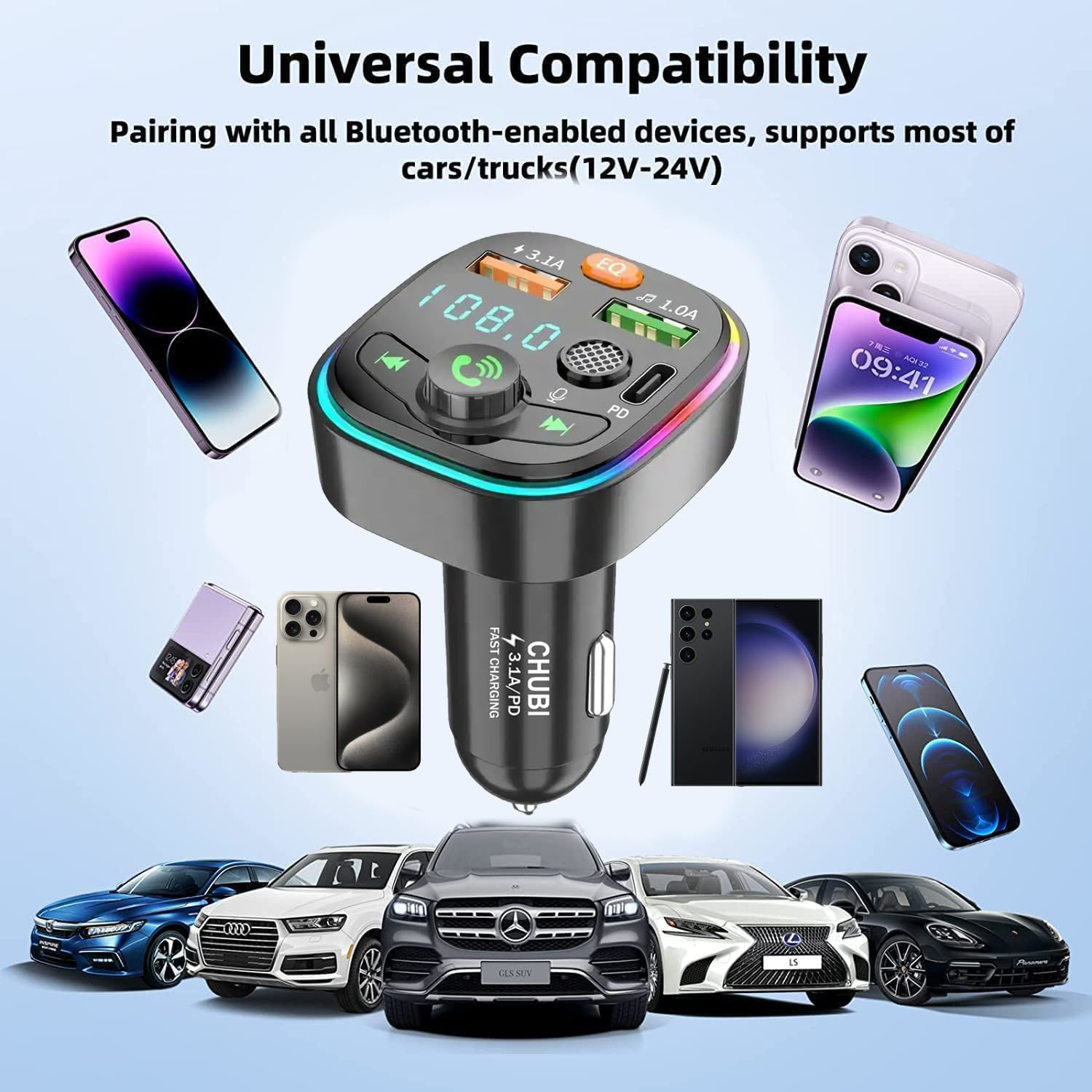 GetUSCart- Generic Bluetooth Car Adapter, Fm Transmitter Bluetooth ...