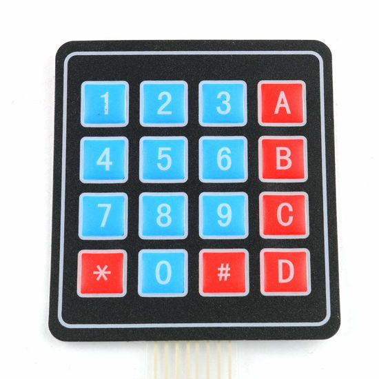 GetUSCart- E-outstanding 4x4 Keypad 2PCS 16 Key Self Adhesive Membrane Matrix Switch Keyboard ...