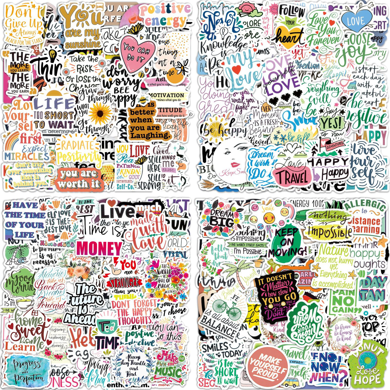 GetUSCart- 300 PCS Inspirational Stickers for Adults, Scrapbook Vision ...