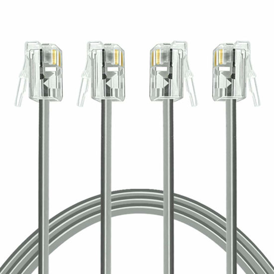 GetUSCart- NECABLES 2Pack Phone Cord 6ft Telephone Cord Phone Line Cord ...