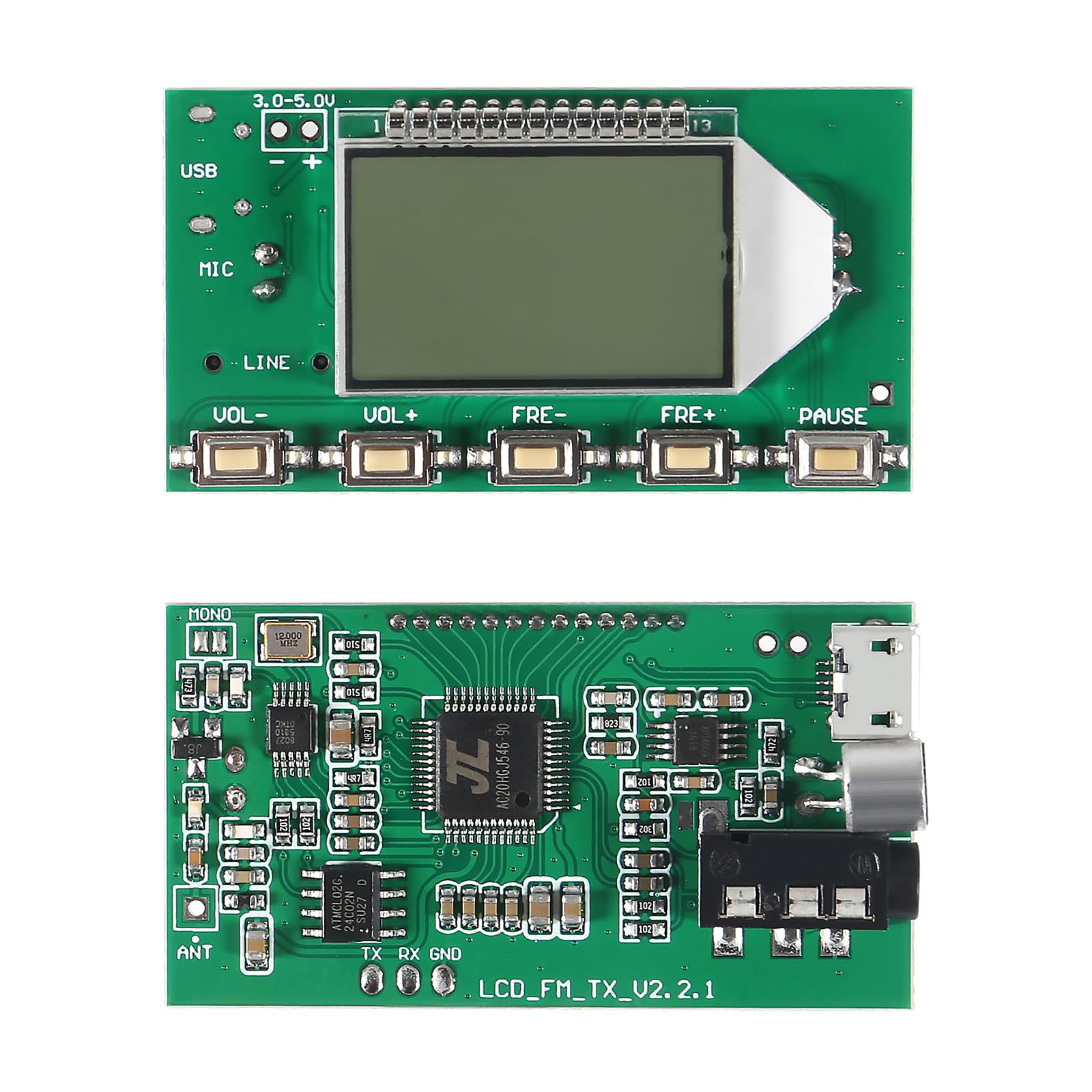 GetUSCart- XIITIA 2pcs DC 3V-5V FM Transmitter Module Stereo FM ...