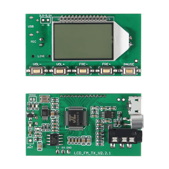 GetUSCart- XIITIA 2pcs DC 3V-5V FM Transmitter Module Stereo FM ...