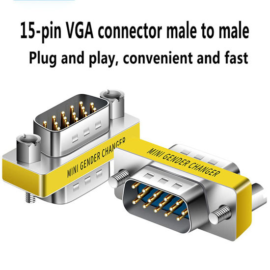 GetUSCart- LNHCAW vga to vga 15 vga Connector、Null Modem Adapter Male ...