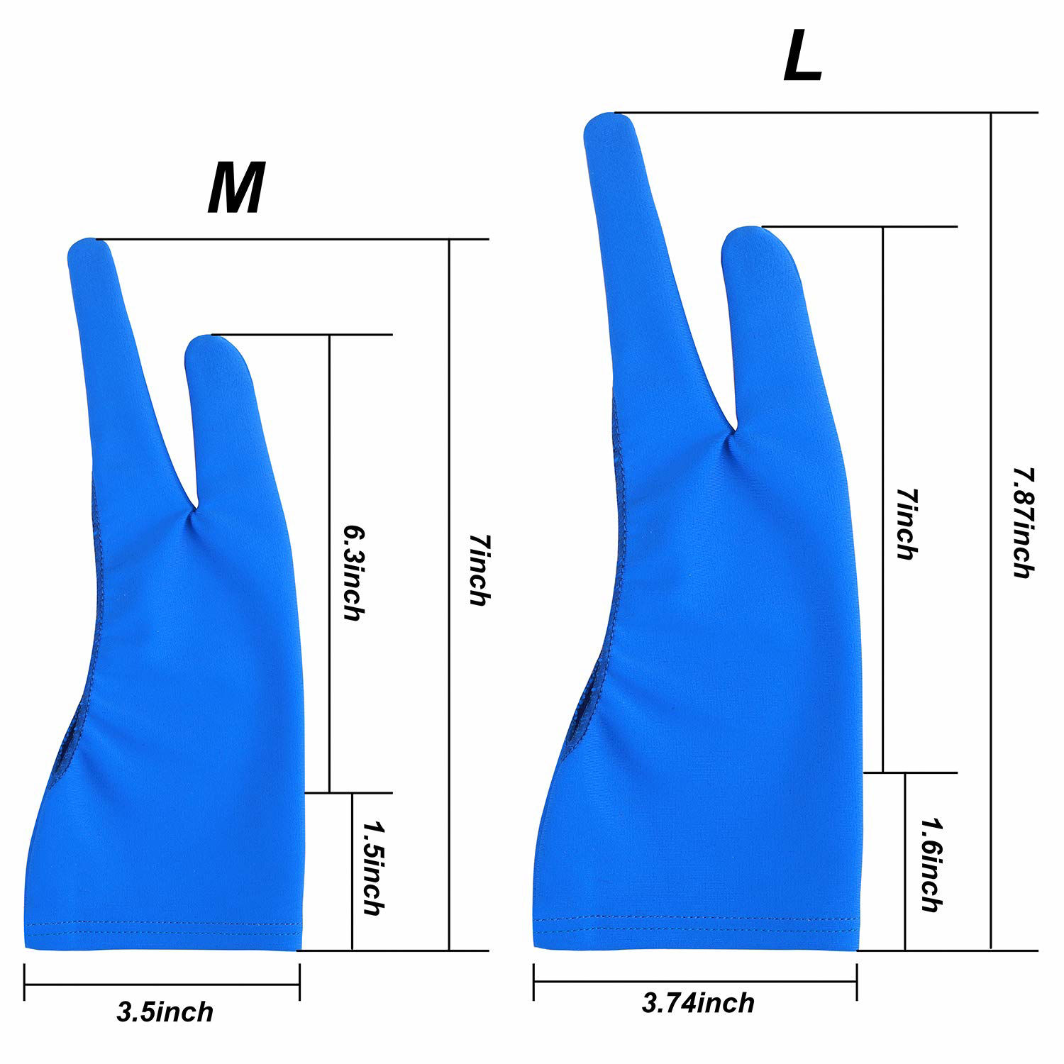 GetUSCart- Artist Drawing Tablet Gloves Two Finger Graphics Painting ...