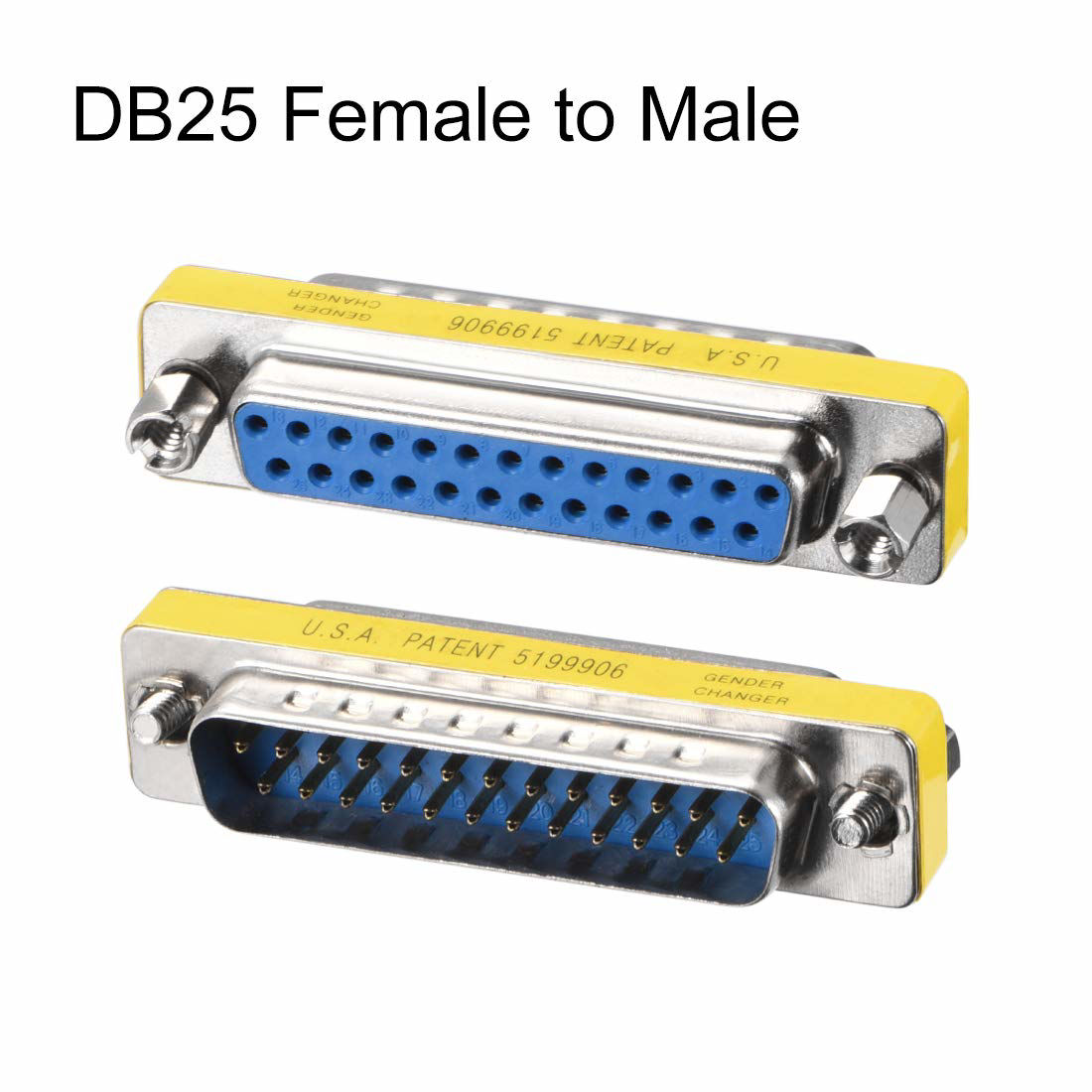 GetUSCart- uxcell DB25 VGA Gender Changer 25 Pin Female to Male 2-row ...