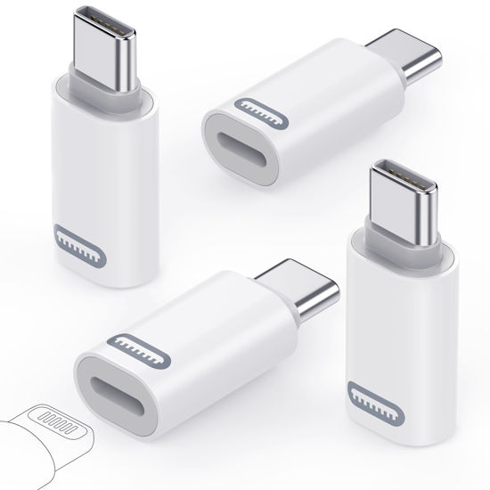 GetUSCart- MoKo Lightning Female to USB C Male Adapter 4 Pack, Lightning to USB C Converter for ...