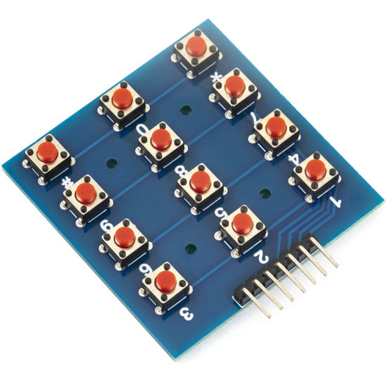 GetUSCart- naughtystarts 3x4 Push Buttons Matrix Keyboard 7 Pin 12 Keypad Switch Board for ...