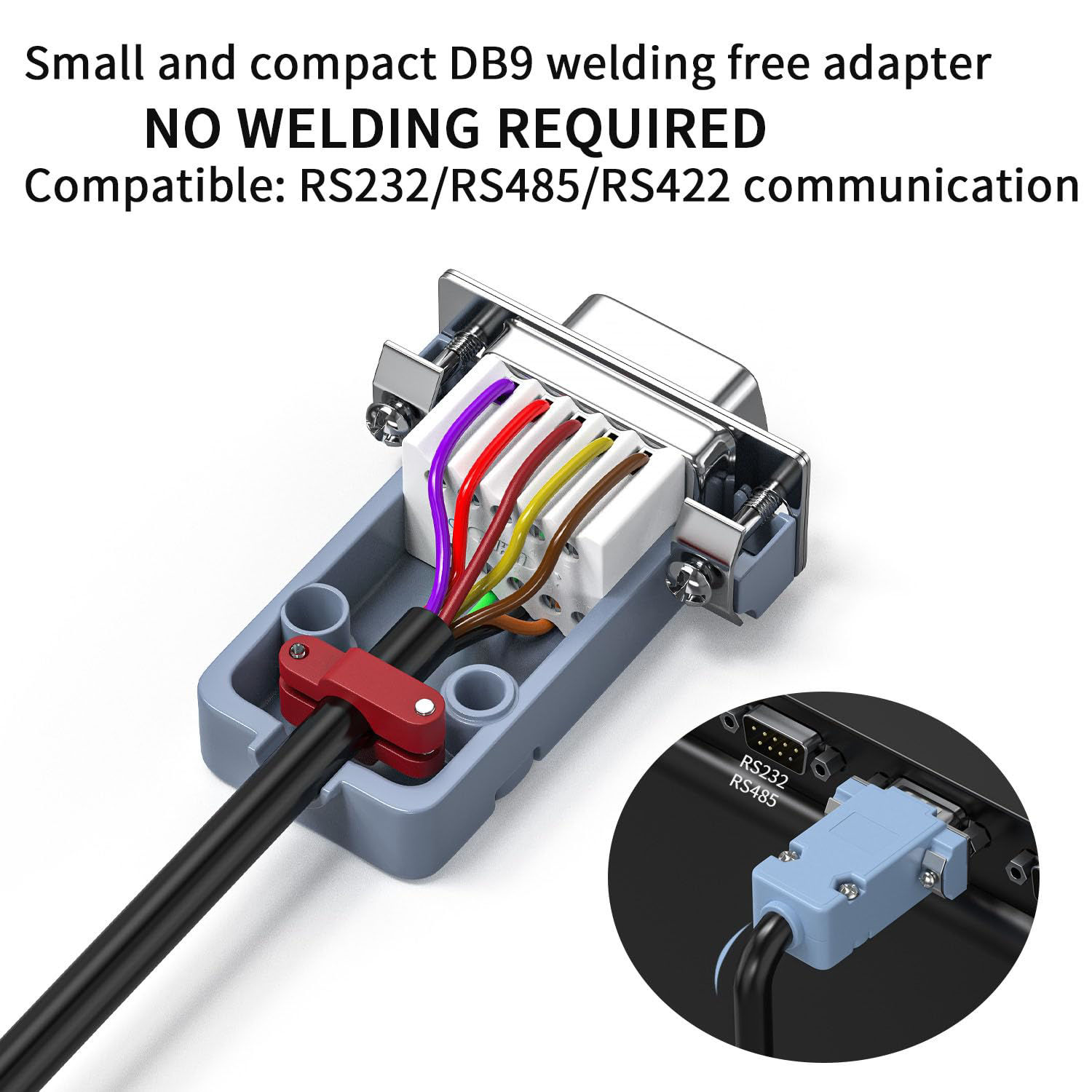 GetUSCart- JUXINICE 2Pack DB9 Male+Femal Breakout Serial Adapters ...