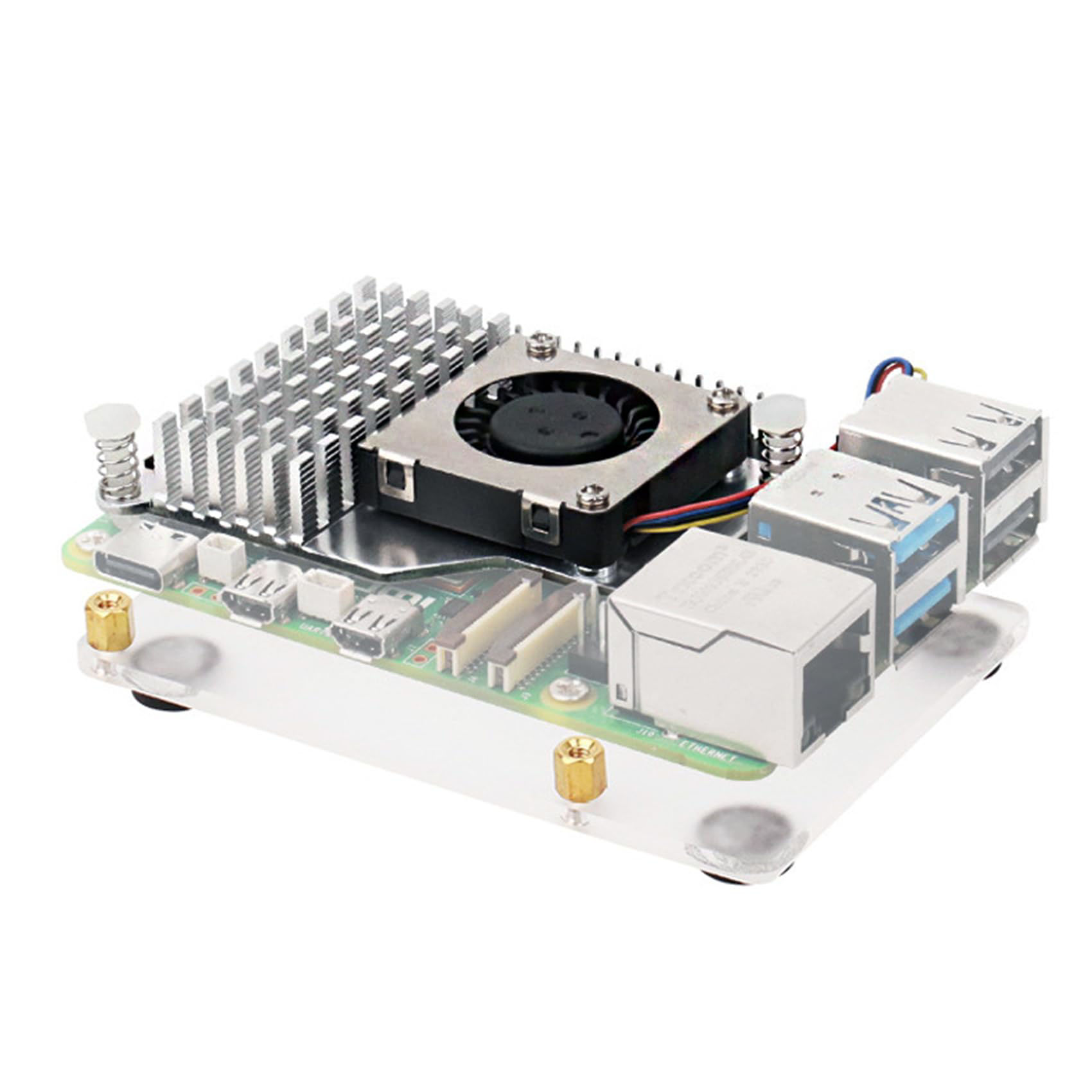Getuscart Raspberry Pi Active Cooler With 30mm Pwm 4 Pin Cooling Fan Pi 5 Heatsink With Thermal