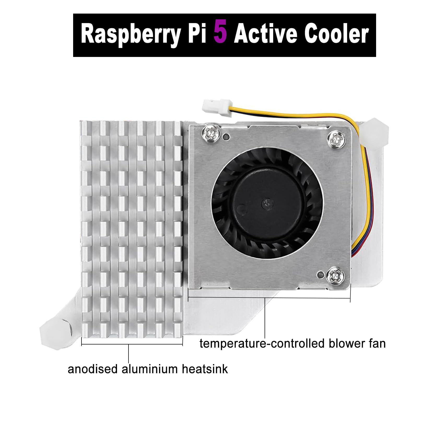 Getuscart Raspberry Pi Active Cooler With 30mm Pwm 4 Pin Cooling Fan