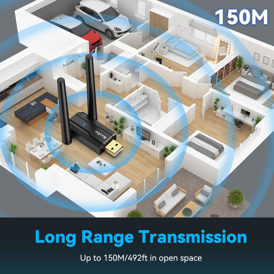GetUSCart- Maxuni Bluetooth Adapter for PC 5.3, USB Bluetooth Dongle 5. ...