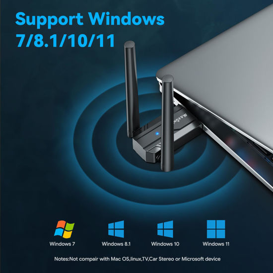 GetUSCart- Maxuni Bluetooth Adapter for PC 5.3, USB Bluetooth Dongle 5. ...