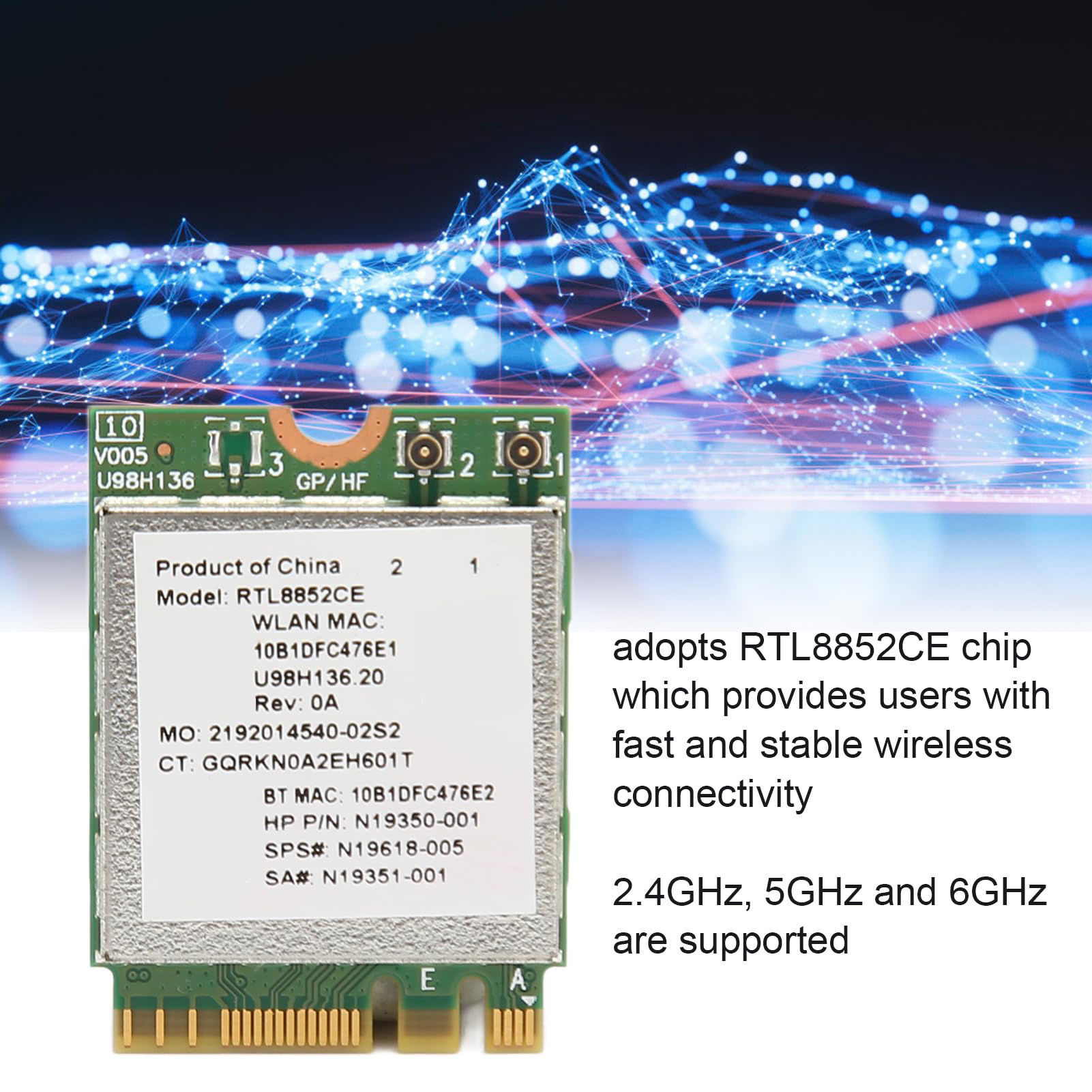 GetUSCart- WiFi 6E Wireless Card, RTL8852CE WiFi Card Wireless Module ...