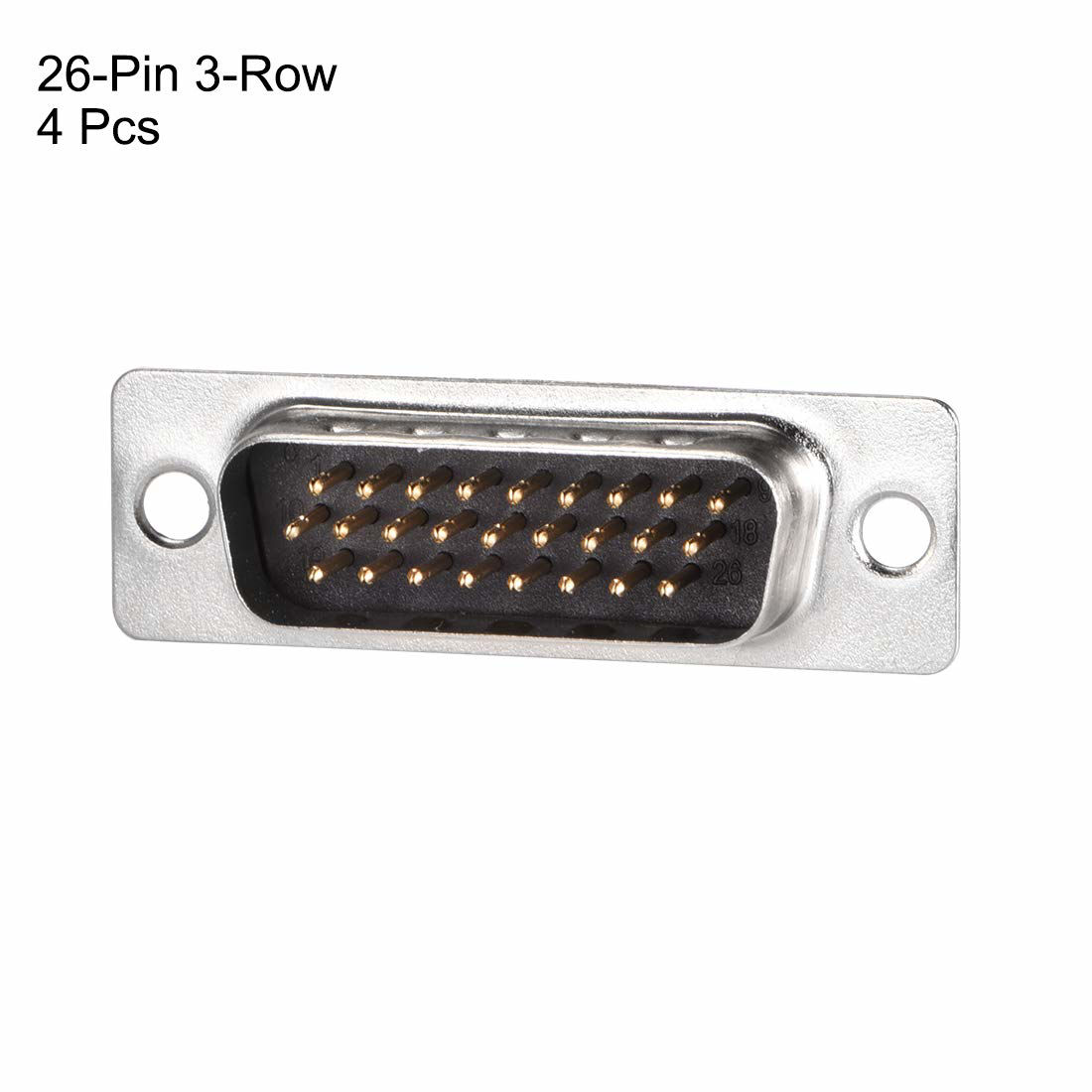 GetUSCart- uxcell D-sub Connector Male Plug 26-pin 3-Row Port Terminal ...