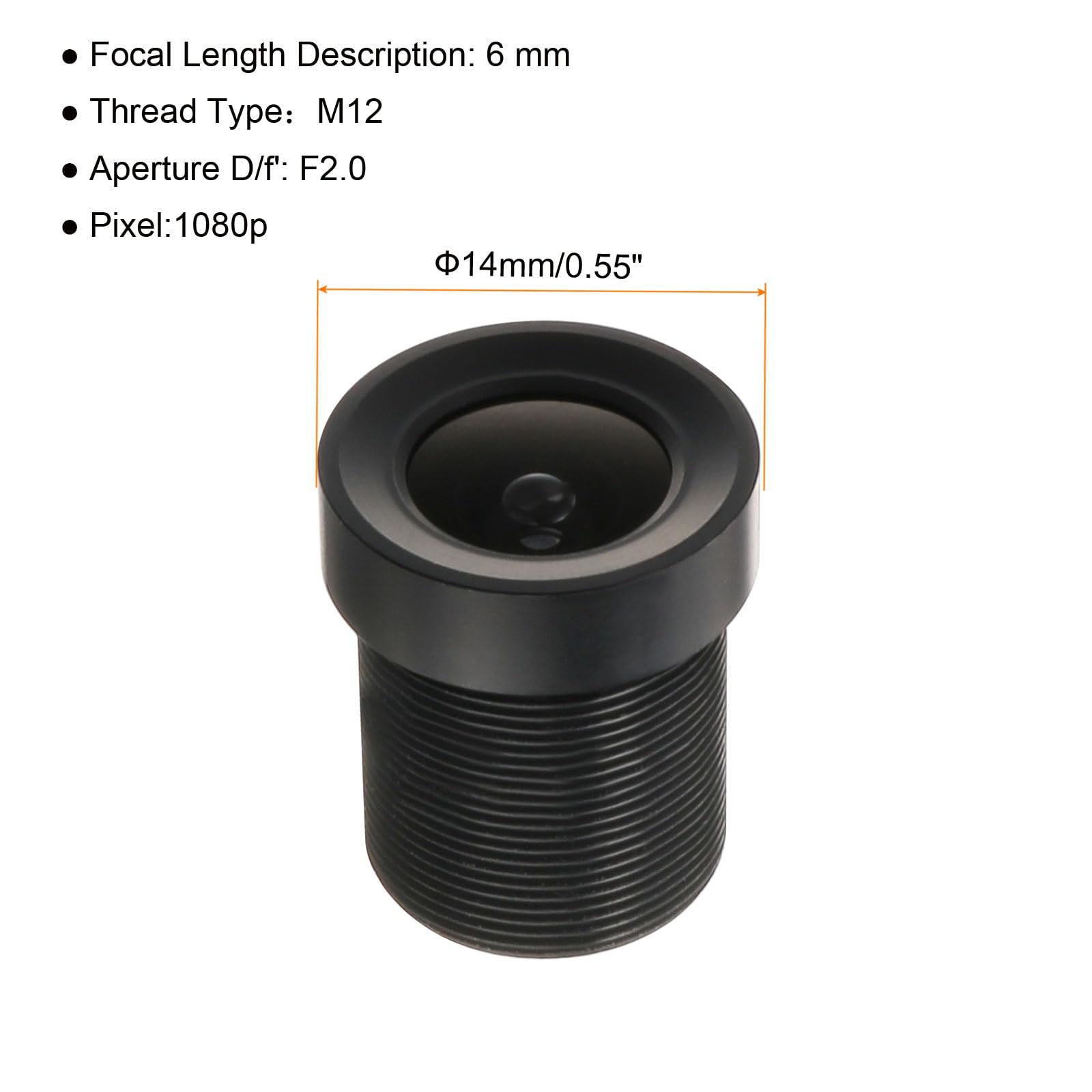 GetUSCart- uxcell 3.6mm CCTV Camera Lens 1080p F2.0 FPV Wide Angle ...