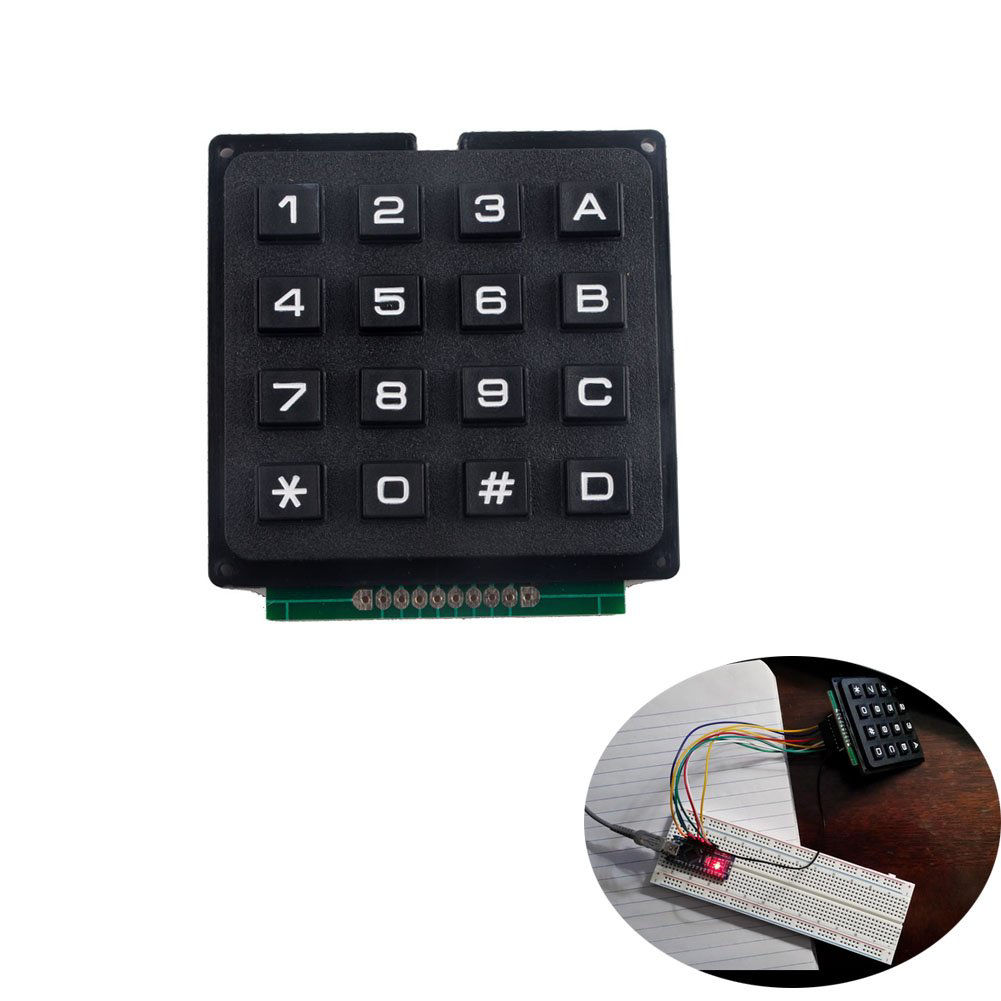 GetUSCart- NEXTION 16 Keys Matrix Keypad 4x4 Membrane Keyboard Module Array Switch for Arduino