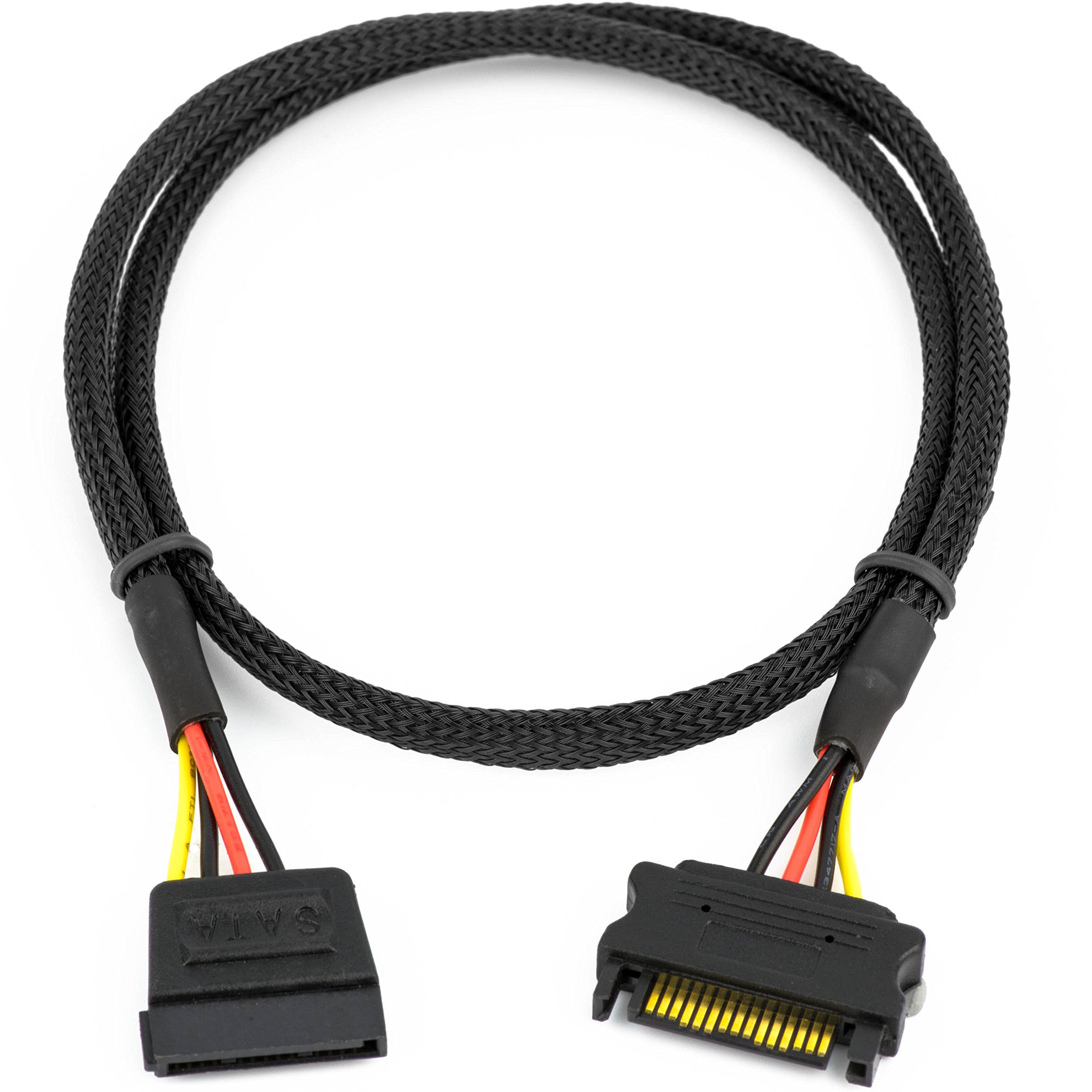 GetUSCart- CRJ 15-Pin SATA Power Extension Cable - 24-inch (60cm ...