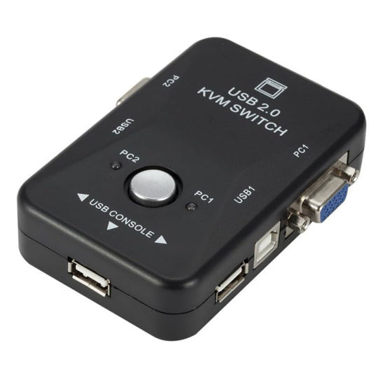 GetUSCart- USB 2.0 KVM VGA Switcher, 2 Port USB Splitter Switch Box for ...