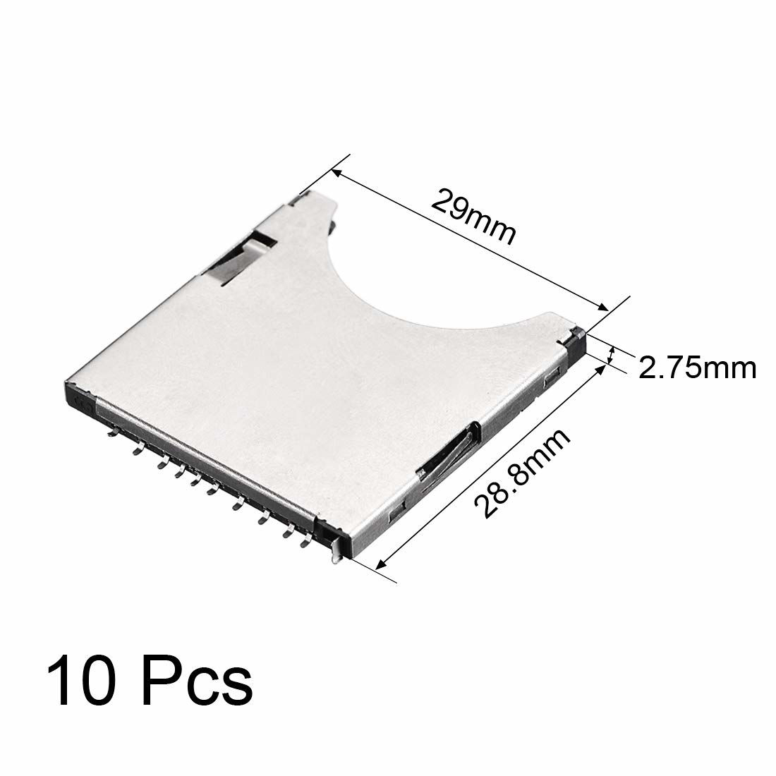 GetUSCart- uxcell SD Memory Card Socket Holder Spring Loaded Push Type ...