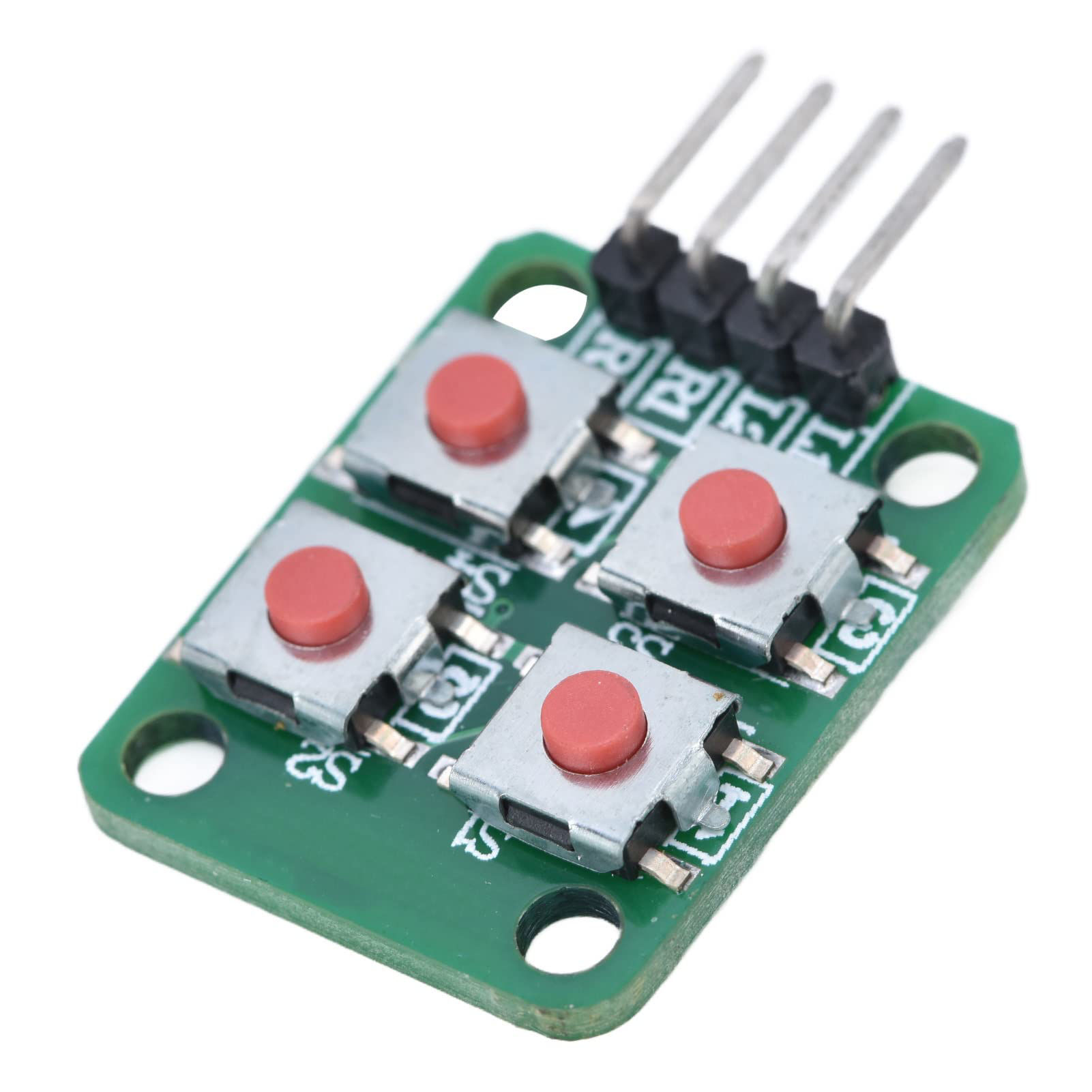 Getuscart 5pcs 2x2 Scan Buttons Matrix Keyboard Module 4 Keypad Module Push Button Switch