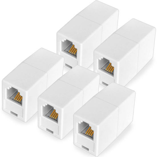 GetUSCart- NECABLES 5Pack RJ11 Coupler Phone Line Connector Telephone ...