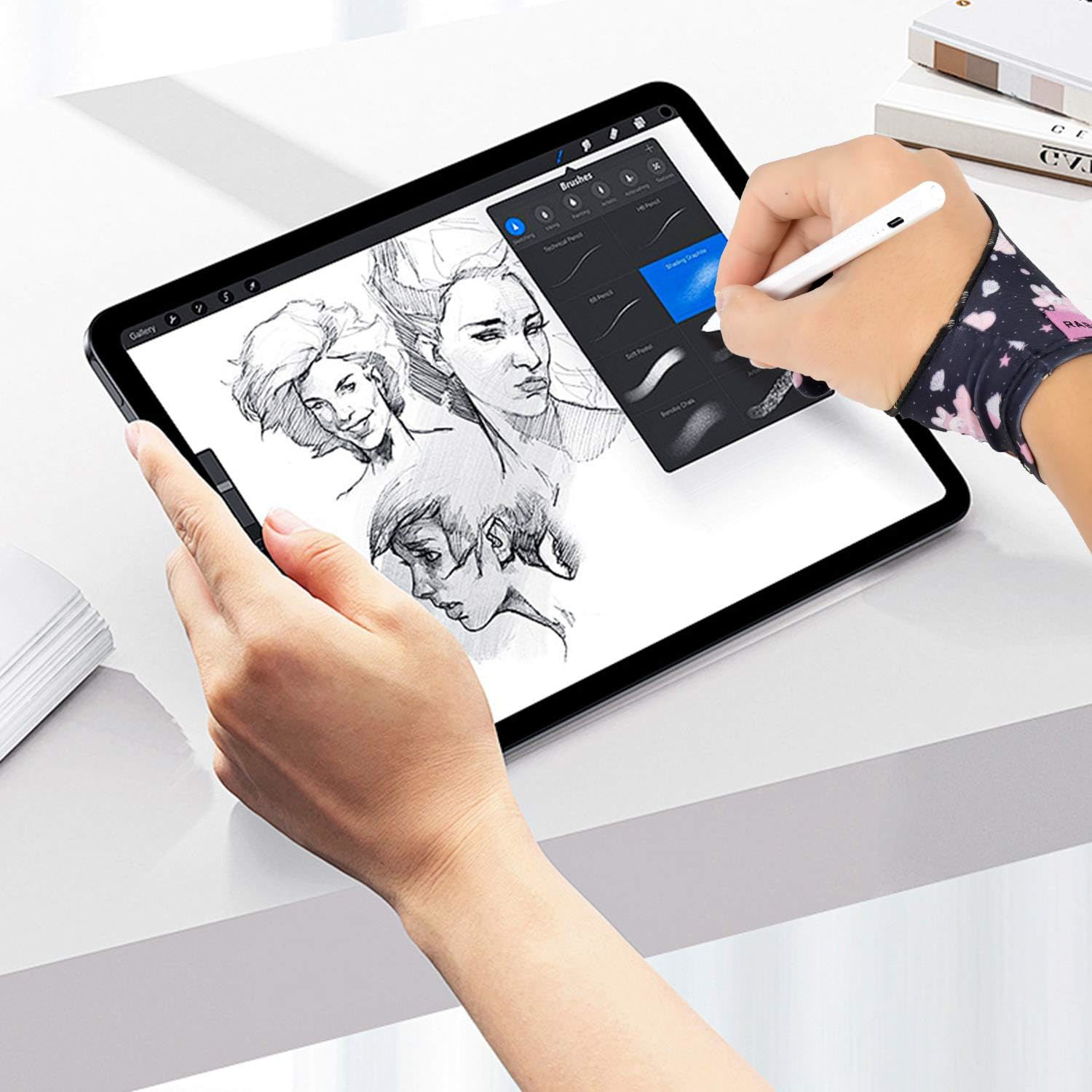 GetUSCart- Spaseeba Artist Drawing Glove Art Two-Finger Glove Animal ...