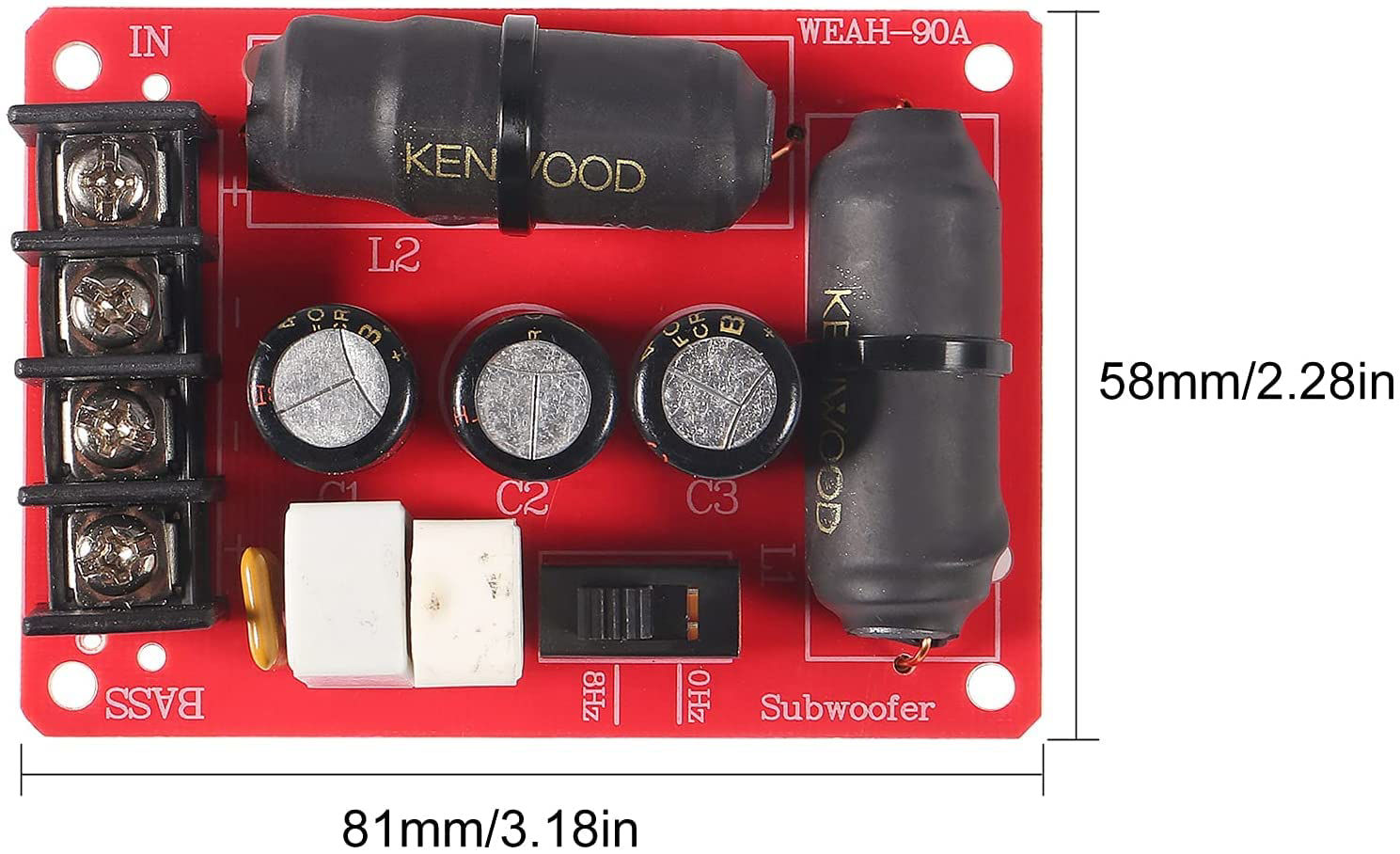 GetUSCart- 200W Pure Bass Subwoofer Crossover Second-Order Crossover ...