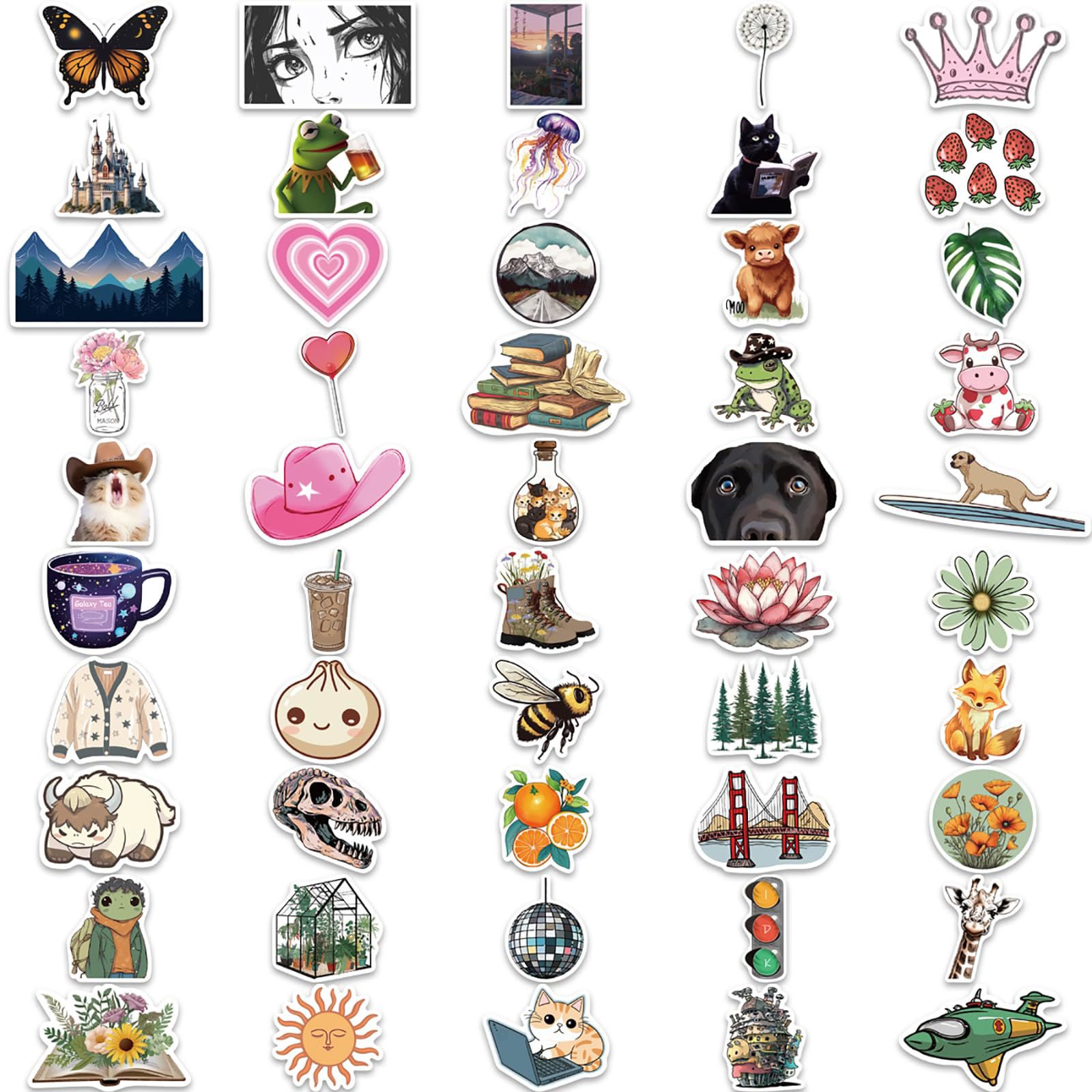 GetUSCart- 100Pcs Water Bottle Stickers for Kids, Cute Stickers ...