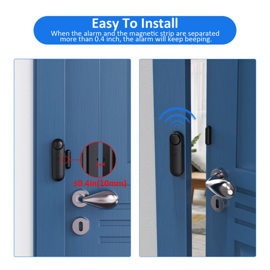 GetUSCart- Door Alarm When Opened (2 Pack), 120dB Door and Window Open ...