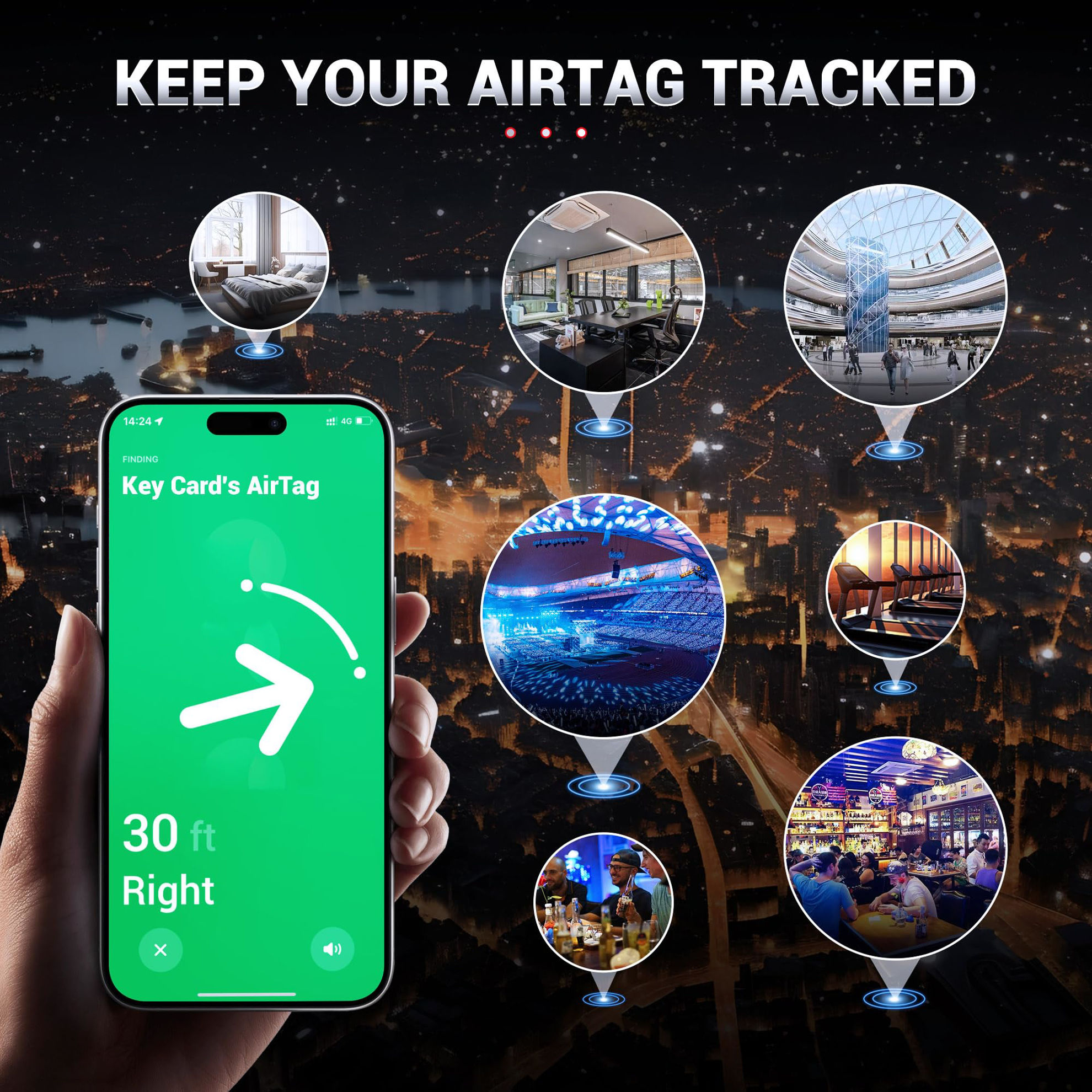 GetUSCart- PROfezzion Tesla Key Card Holder with AirTag Slot, AirTag ...