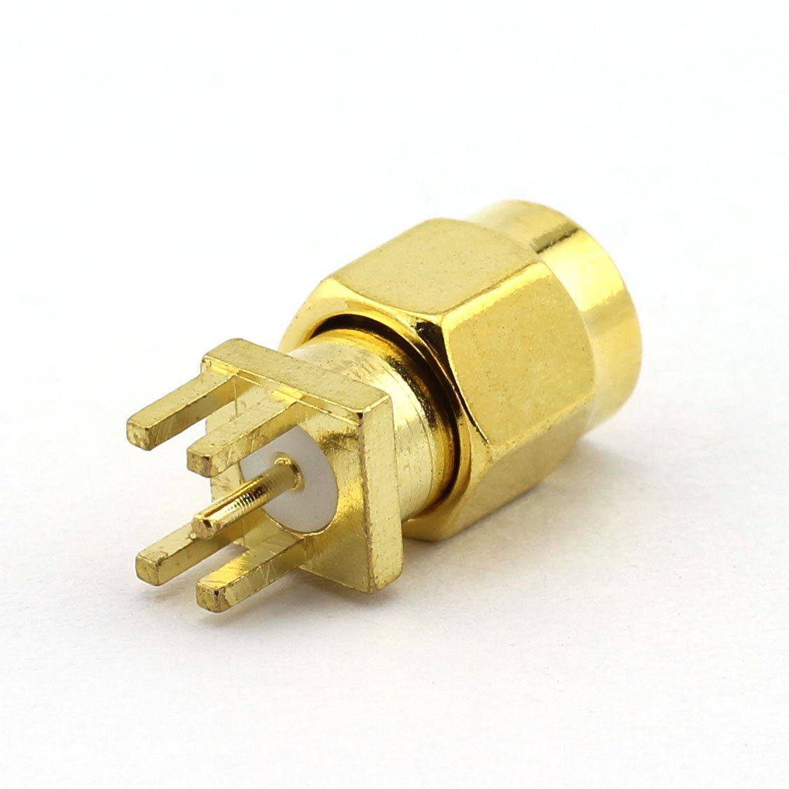 GetUSCart- DGZZI 5-Pack SMA Male RF Coaxial Adapter 4 Pins Edge Square ...