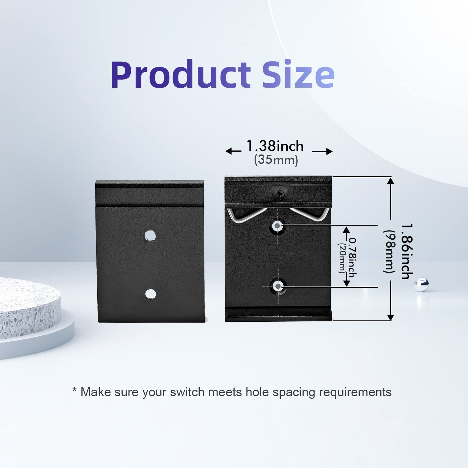 GetUSCart- PhyinLan Din Rail Mount Clip 35mm Width Universal Din-Rail ...