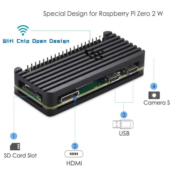 GetUSCart- Raspberry Pi Zero Case Kit, iUniker Pi Zero Aluminum Passive ... GetUSCart- Raspberry Pi Zero Case Kit, iUniker Pi Zero Aluminum Passive ...