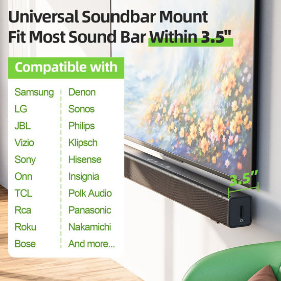 GetUSCart- Soundbar Mount for Samsung, Sony, LG, Vizio, Bose, Onn ...