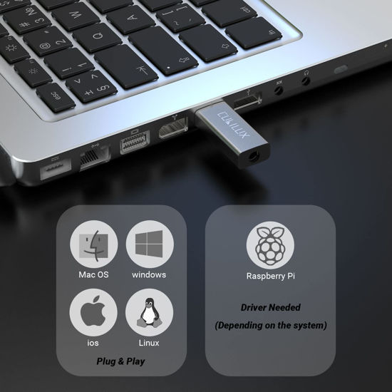 GetUSCart- Cubilux USB to 3.5mm Combo Headphone Jack Adapter [96KHz ...