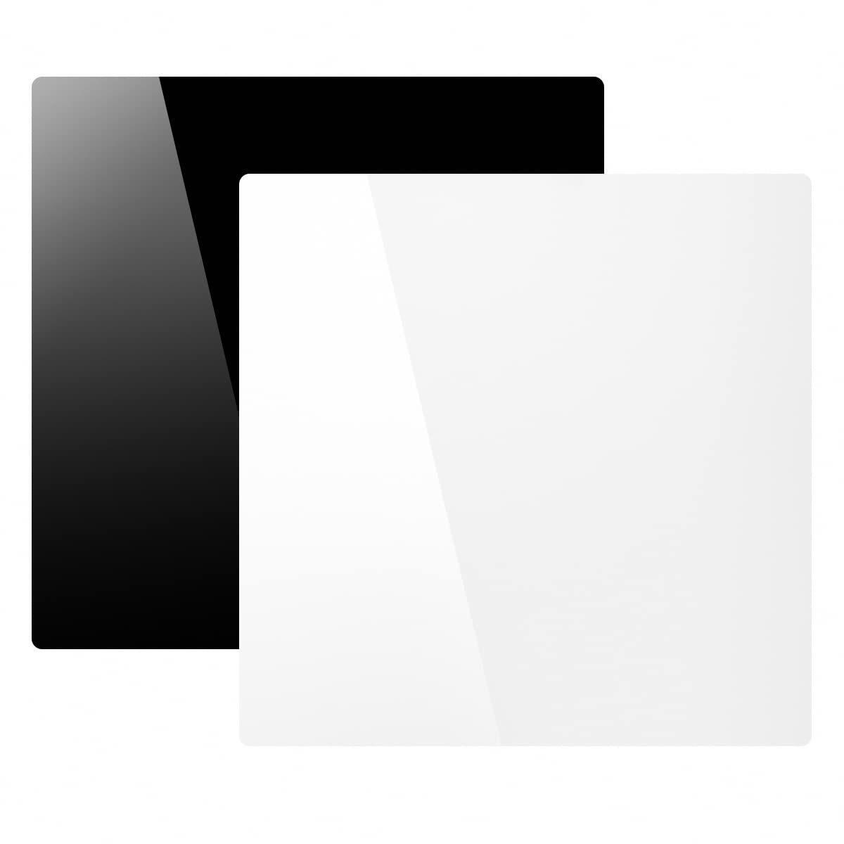 GetUSCart- 12" x 12" Acrylic Surfaces for Photography, White and Black ...