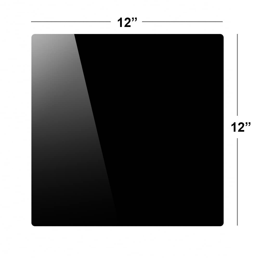 GetUSCart- 12" x 12" Acrylic Surfaces for Photography, White and Black ...
