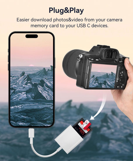 GetUSCart- USB C SD Card Reader, WNXSLOAD SD Card Adapter with Dual ...
