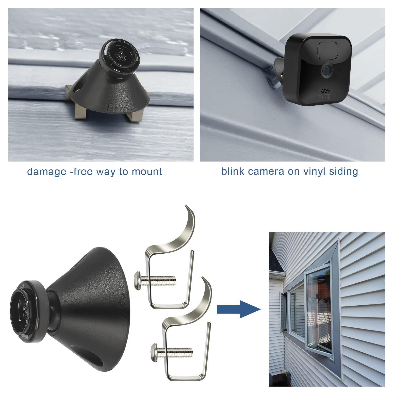 GetUSCart- (10 Pack) Blink Outdor Camera Mount Vinyl Siding Clips Hooks ...