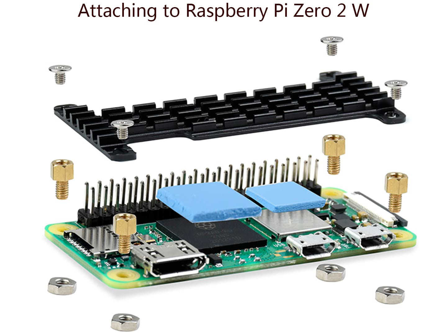 GetUSCart- Heatsink with Thermal Tapes, Aluminum Heatsink Cooler for ...