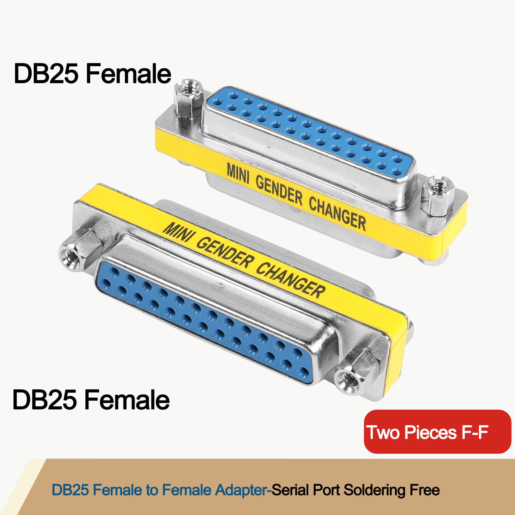 GetUSCart- MEIRIYFA DB25 25 Pin Gender Changer D-SUB 25Pin Coupler ...