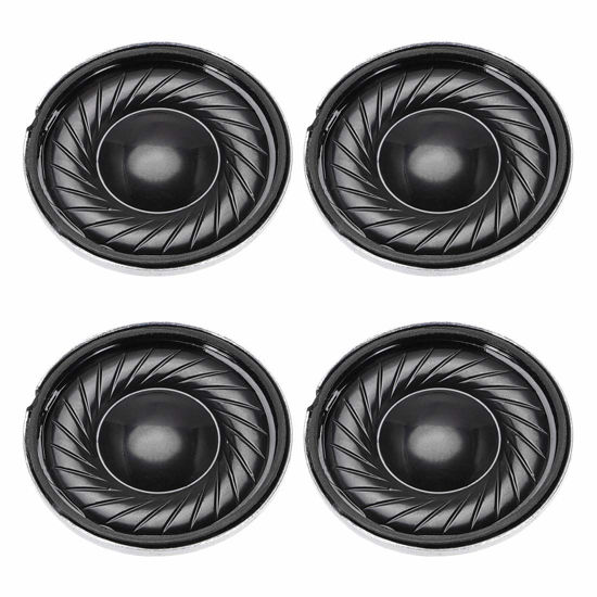 GetUSCart- uxcell 4Pcs Round Internal Magnet Speaker Loudspeaker 8 Ohm 2W 23mm Dia Steel Shell