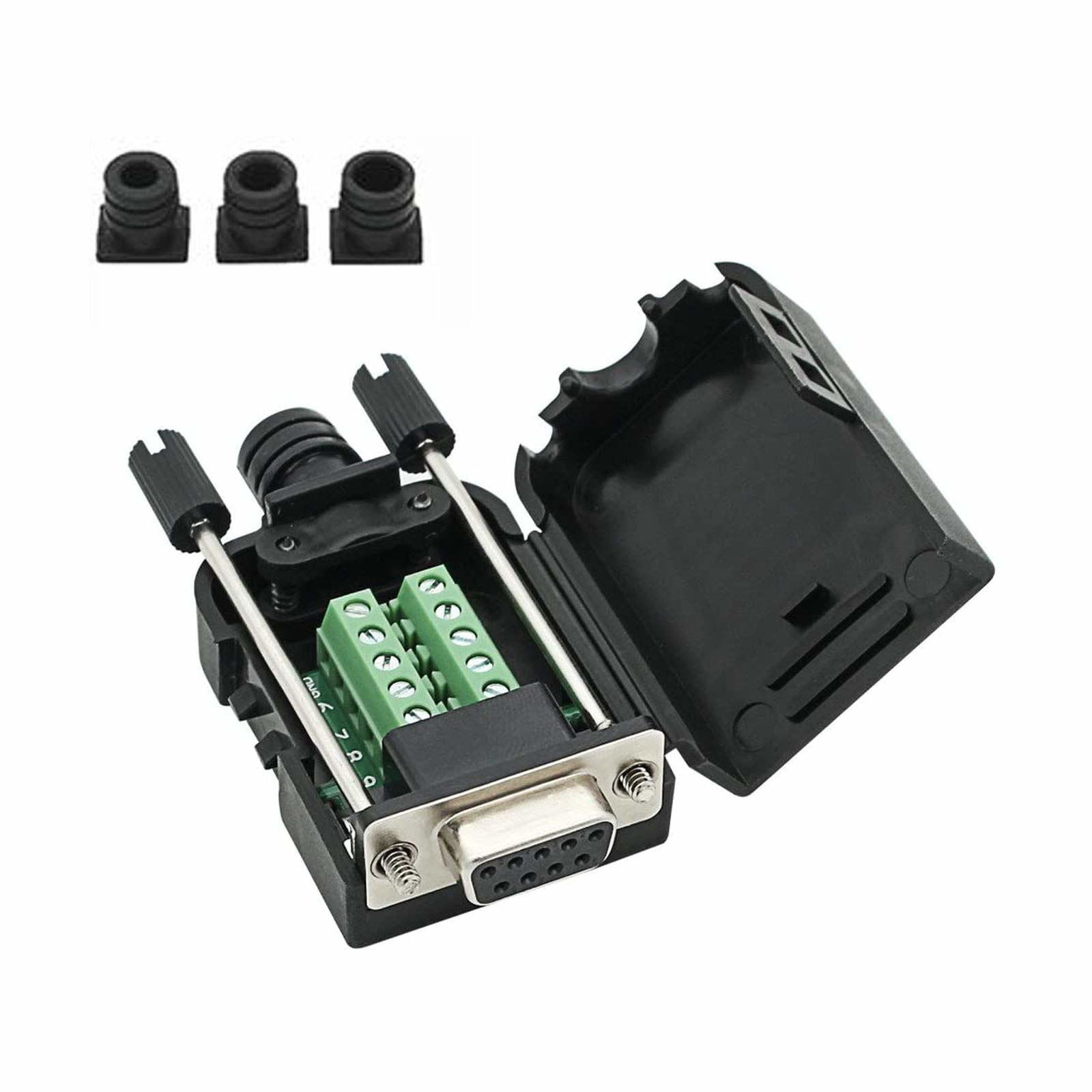GetUSCart- YIOVVOM DB9 Breakout Connector to Wiring Terminal RS232 D-SUB Male Serial Adapters ...