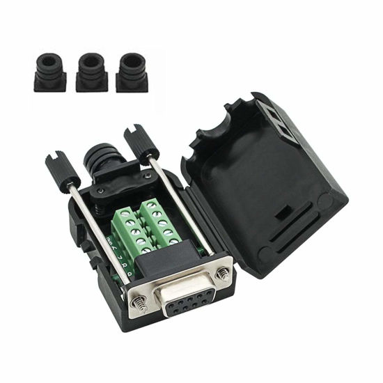 GetUSCart- YIOVVOM DB9 Breakout Connector to Wiring Terminal RS232 D-SUB Male Serial Adapters ...