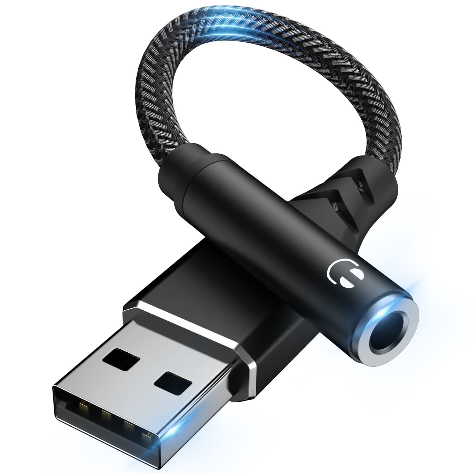 GetUSCart- USB to 3.5mm Jack Audio Adapter, External Stereo Sound Card ...