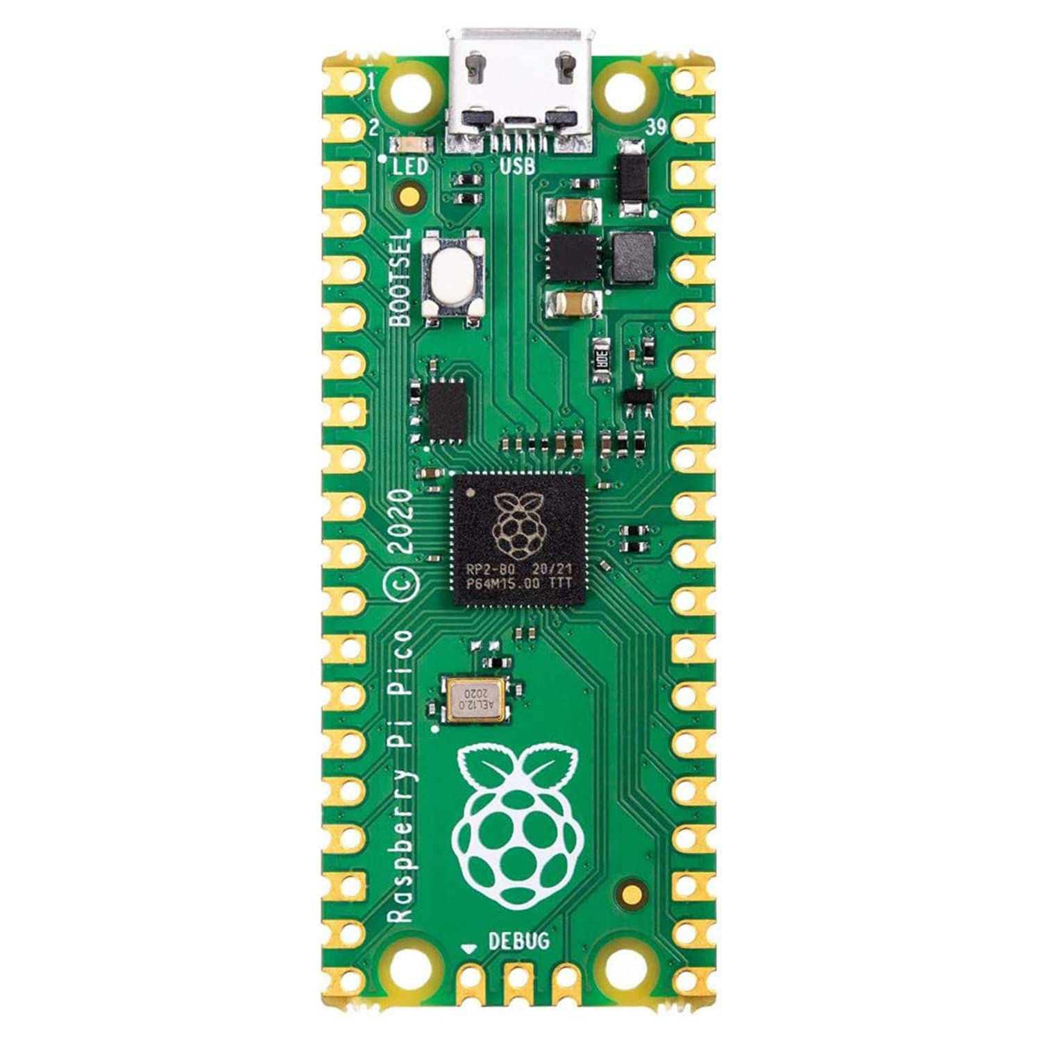 GetUSCart- Raspberry Pi Pico RP2040 microcontroller Dual-core ARM Cortex M0+ Processor-1pc