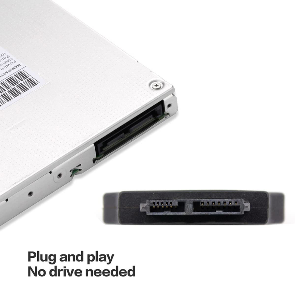 GetUSCart- chenyang SATA 22Pin Male to Slimline SATA 13Pin Female Convertor Adapter