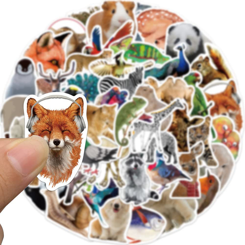 GetUSCart- Cute Animal Stickers, Zoo Animals Stickers, Realistic ...