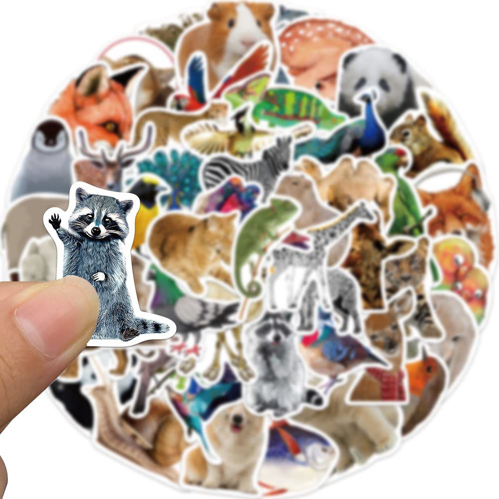 GetUSCart- Cute Animal Stickers, Zoo Animals Stickers, Realistic ...