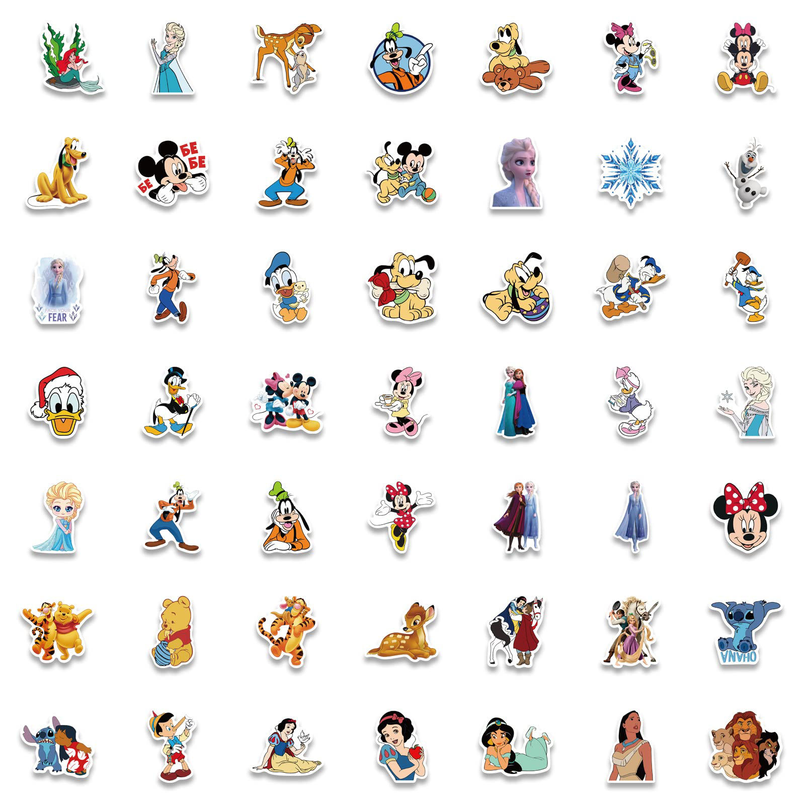 GetUSCart- 100pcs Disney Cartoon Stickers Gifts for Kids Girl, Cute ...
